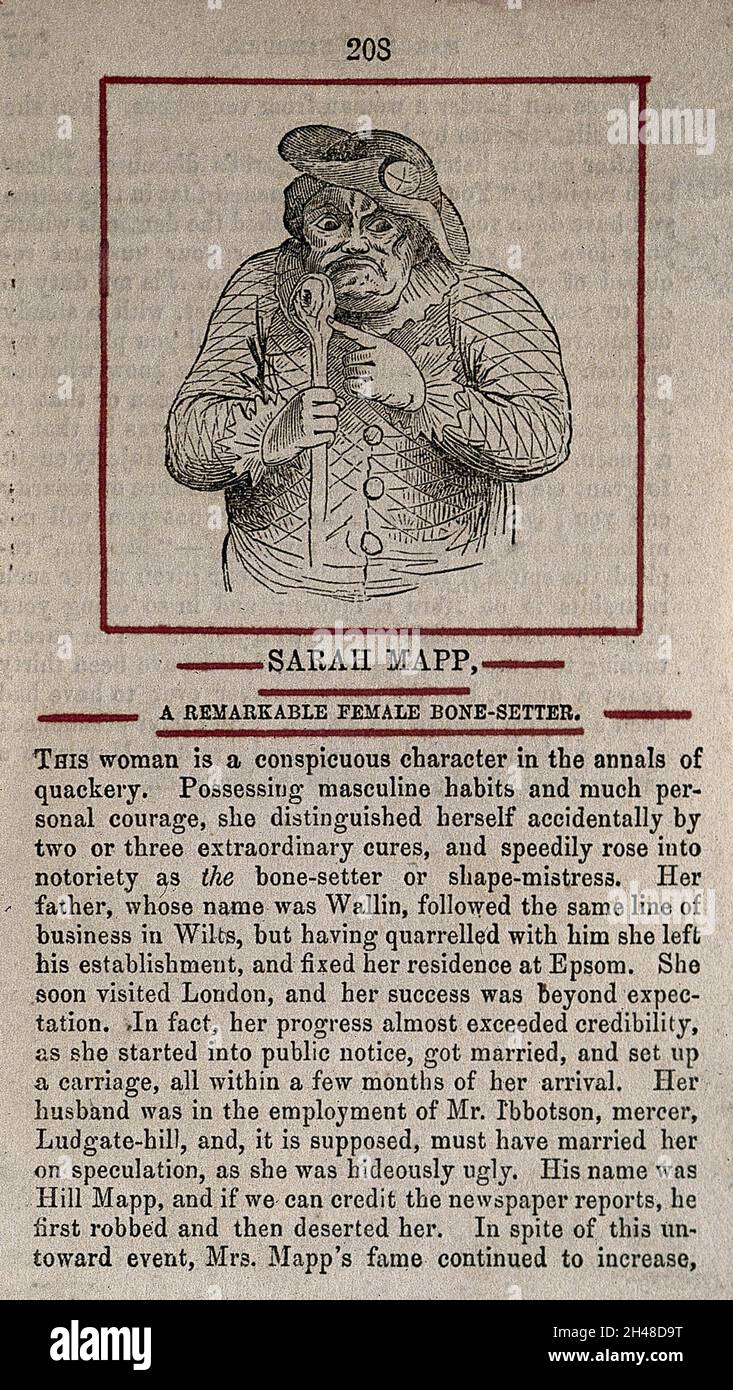 Sarah Mapp. Wood engraving after W. Hogarth Stock Photo - Alamy