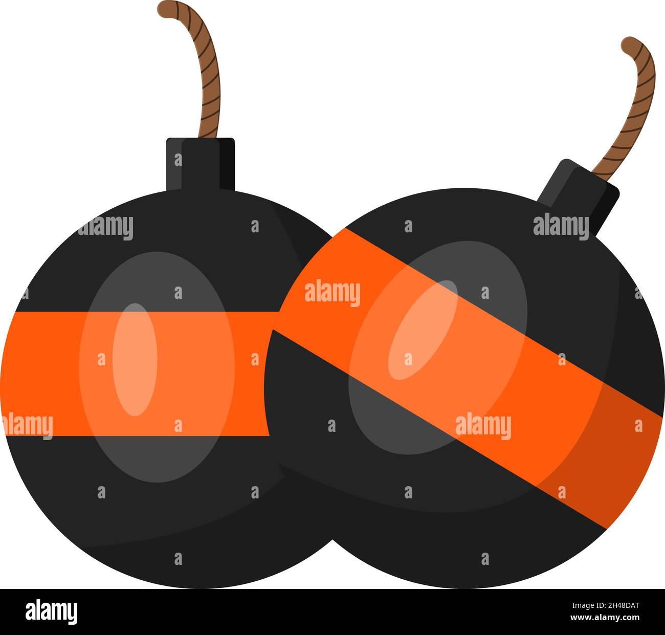 Black bombs, illustration, vector on a white background Stock Vector ...