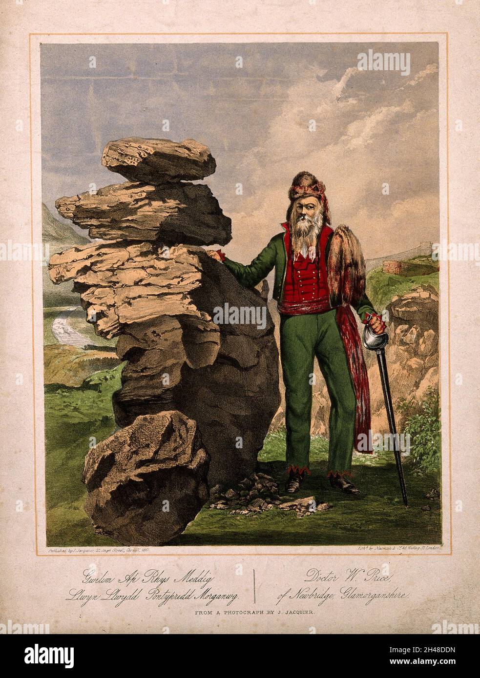 William Price. Colour lithograph by Newman & Co, 1861, after J ...