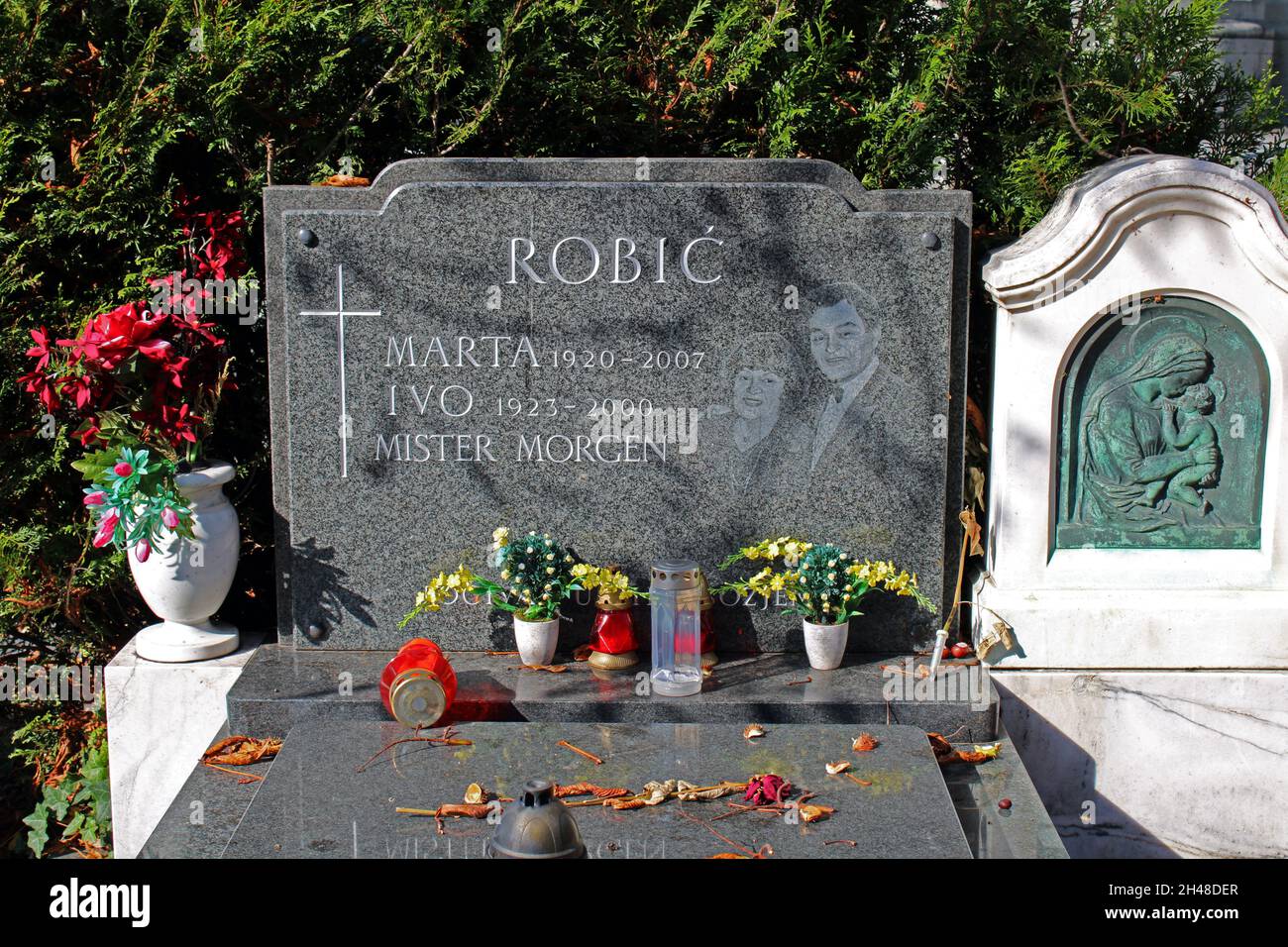 Cemetery Mirogoj Zagreb monuments, world famous Ivo Robic, Croatia ...