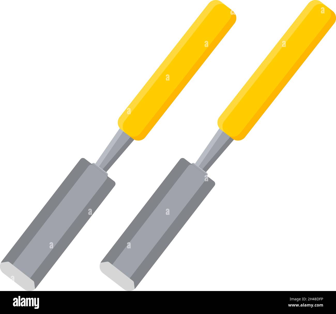 Chisel tools, illustration, vector on a white background Stock Vector ...
