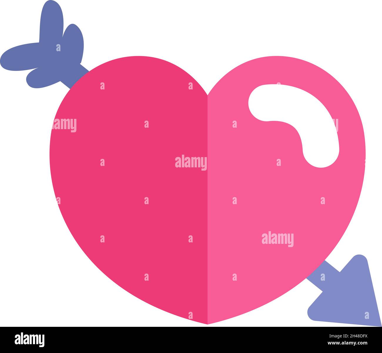 Heart arrow drawn on Cut Out Stock Images & Pictures - Alamy