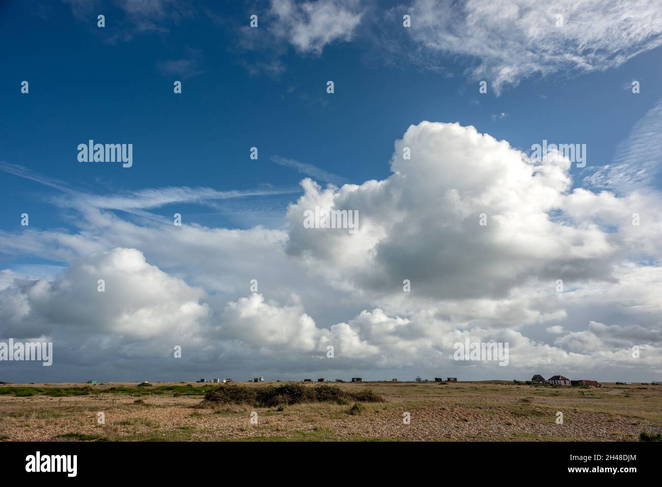 Dungeness, October 30th 2021: The shingle beach at Dungeness in Kent ...