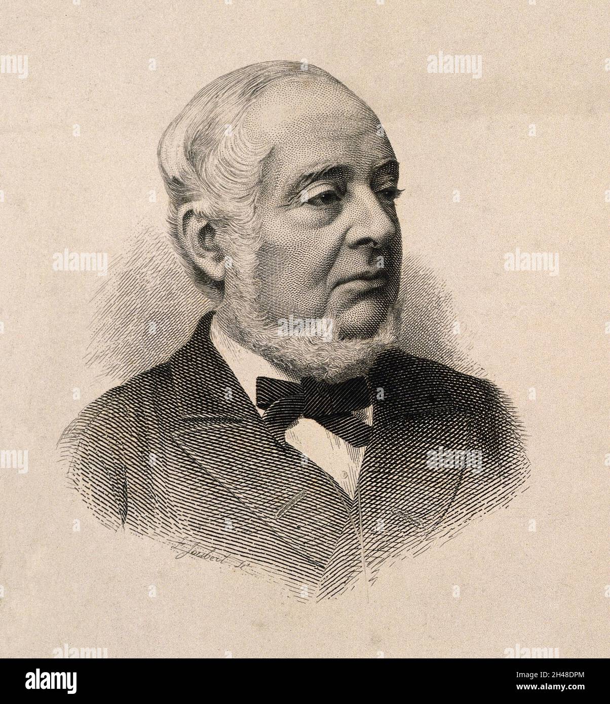 Warren de la Rue. Wood engraving by F. Joubert Stock Photo - Alamy
