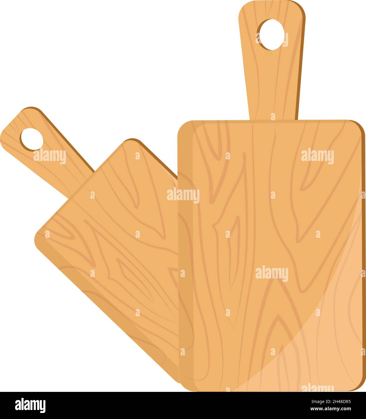 Wooden chopping board, illustration, vector on a white background Stock ...