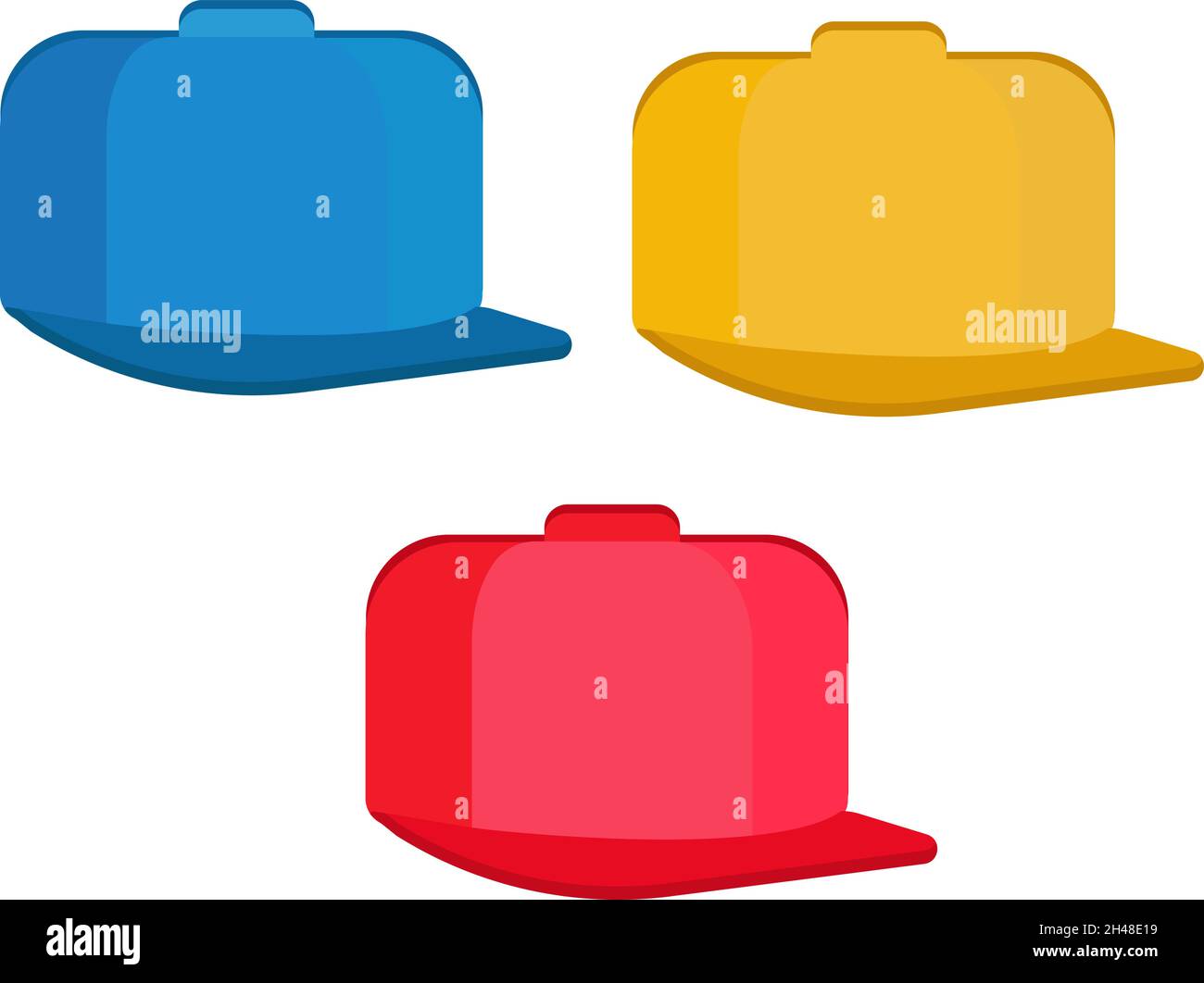 Baseball cap, illustration, vector on a white background Stock Vector ...