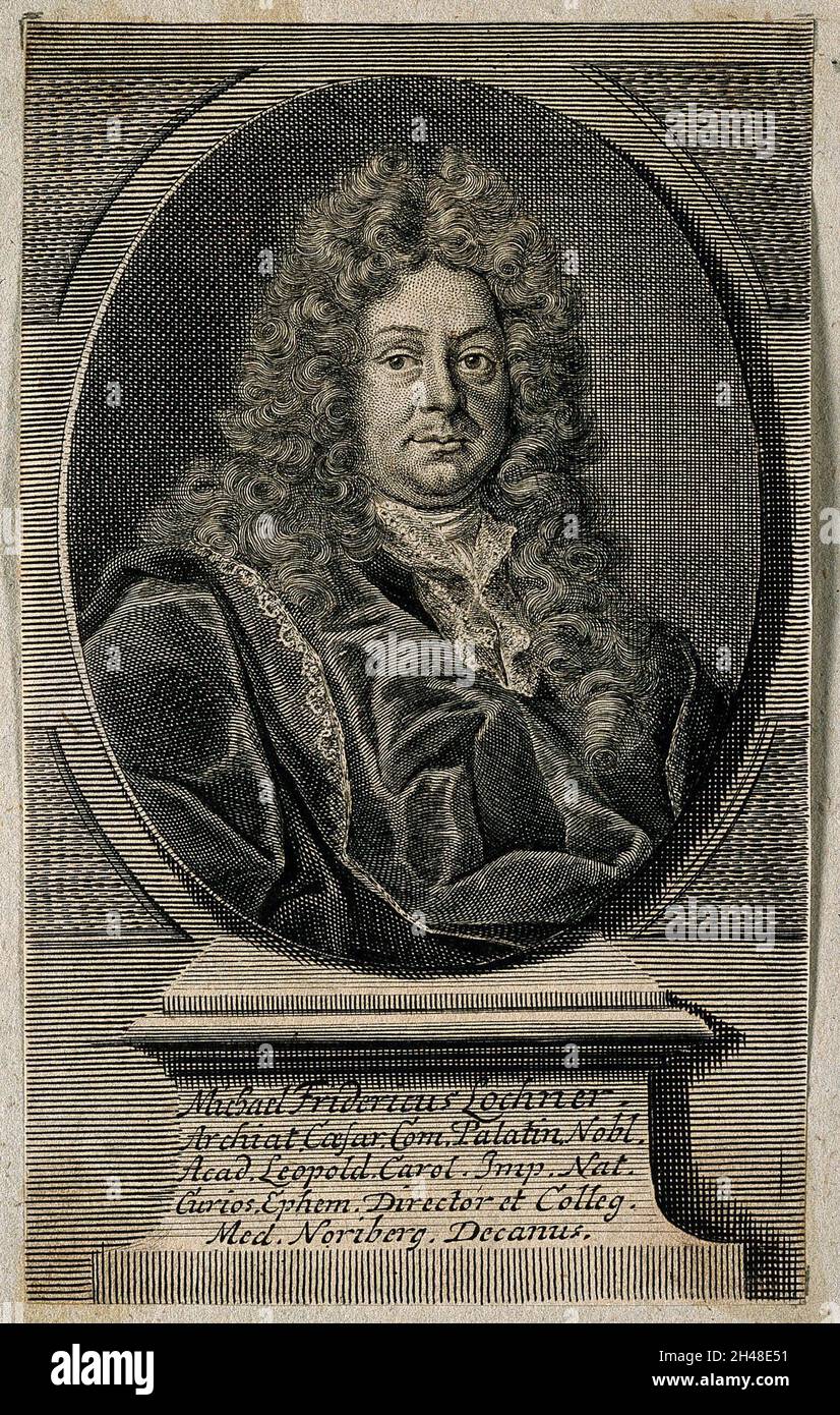 Michael Friedrich Lochner von Hummelstein. Line engraving Stock Photo ...
