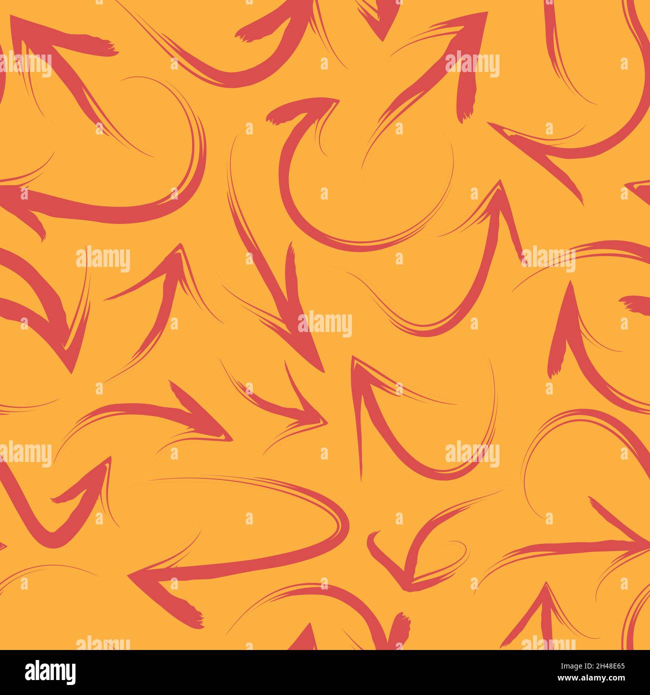 Arrows pattern. Seamless textile design projects with grunge curved ...