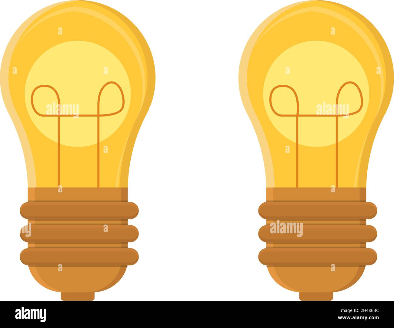 Lighting bulbs, illustration, vector on a white background Stock Vector ...