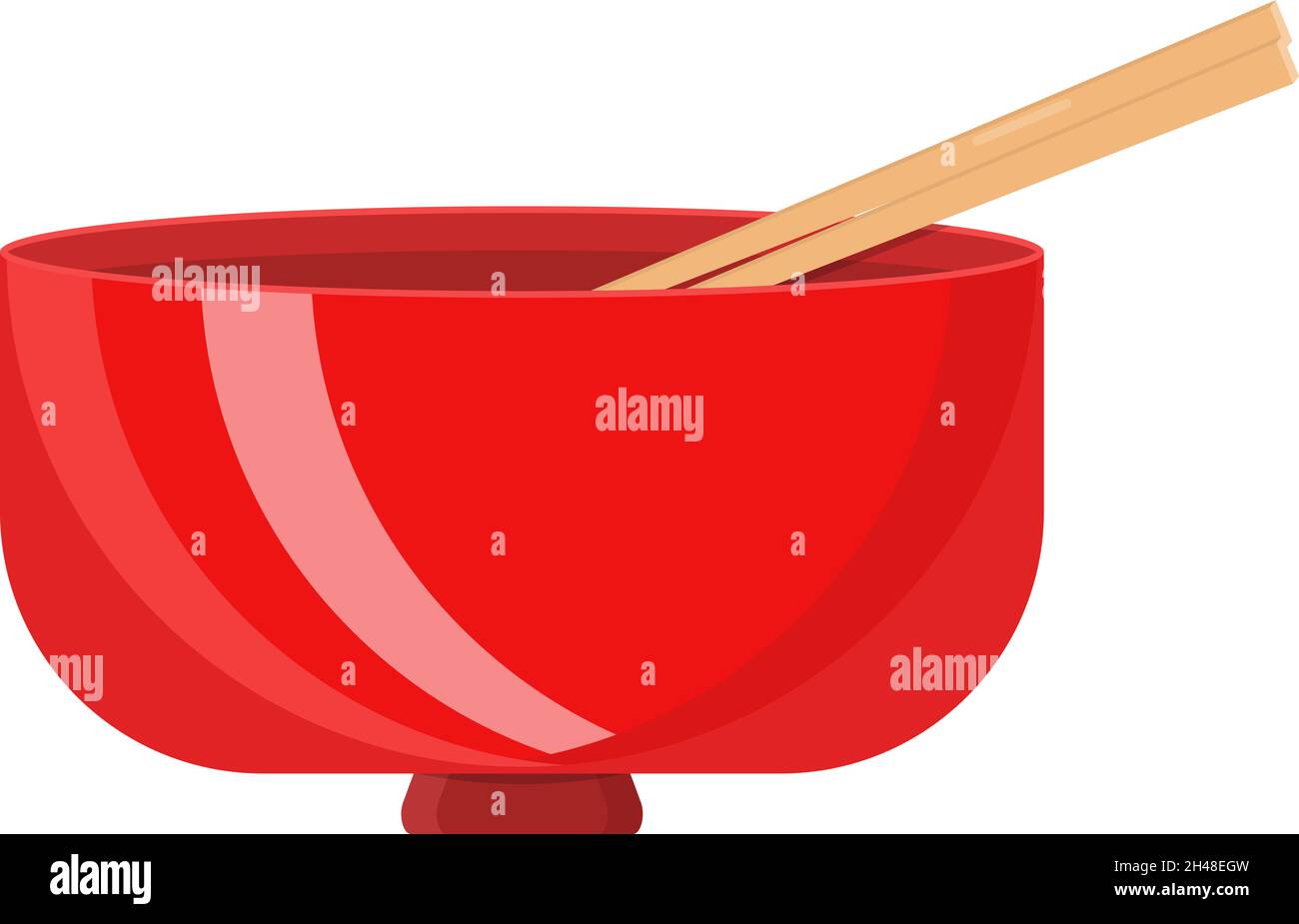 Chinese bowl, illustration, vector on a white background Stock Vector ...