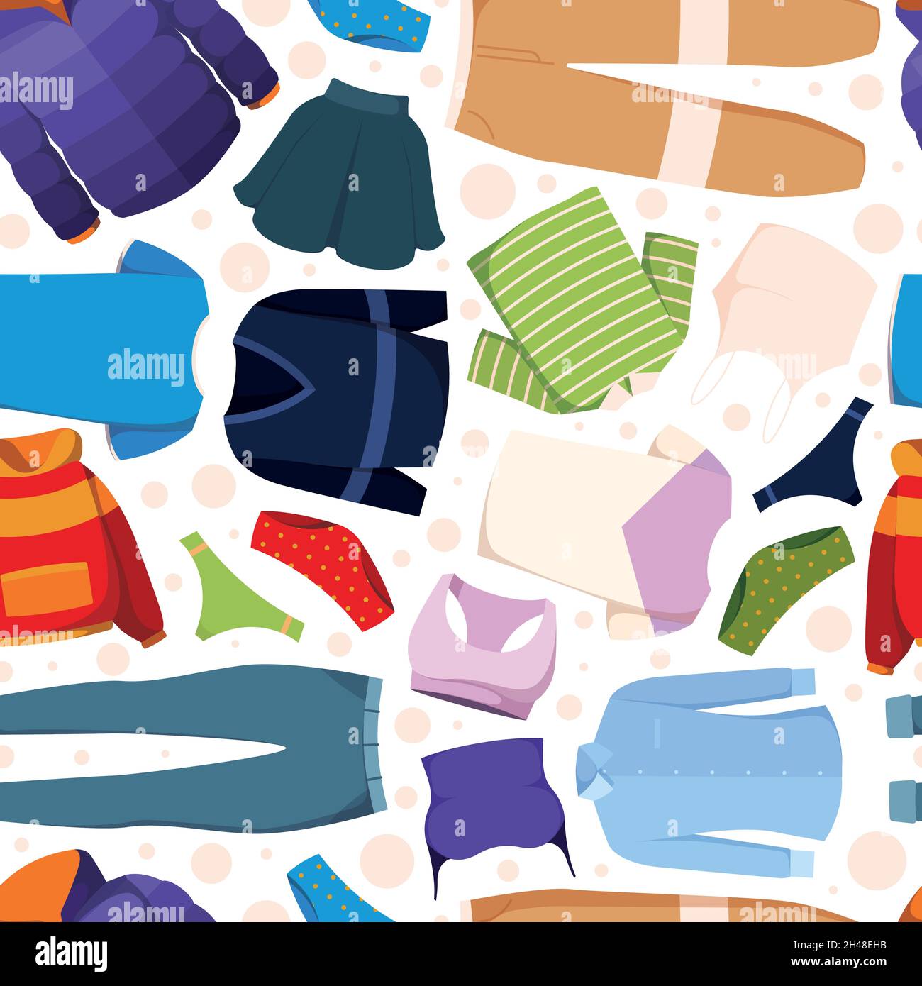 Textile pattern. Casual style clothes pants dresses trousers and jeans ...