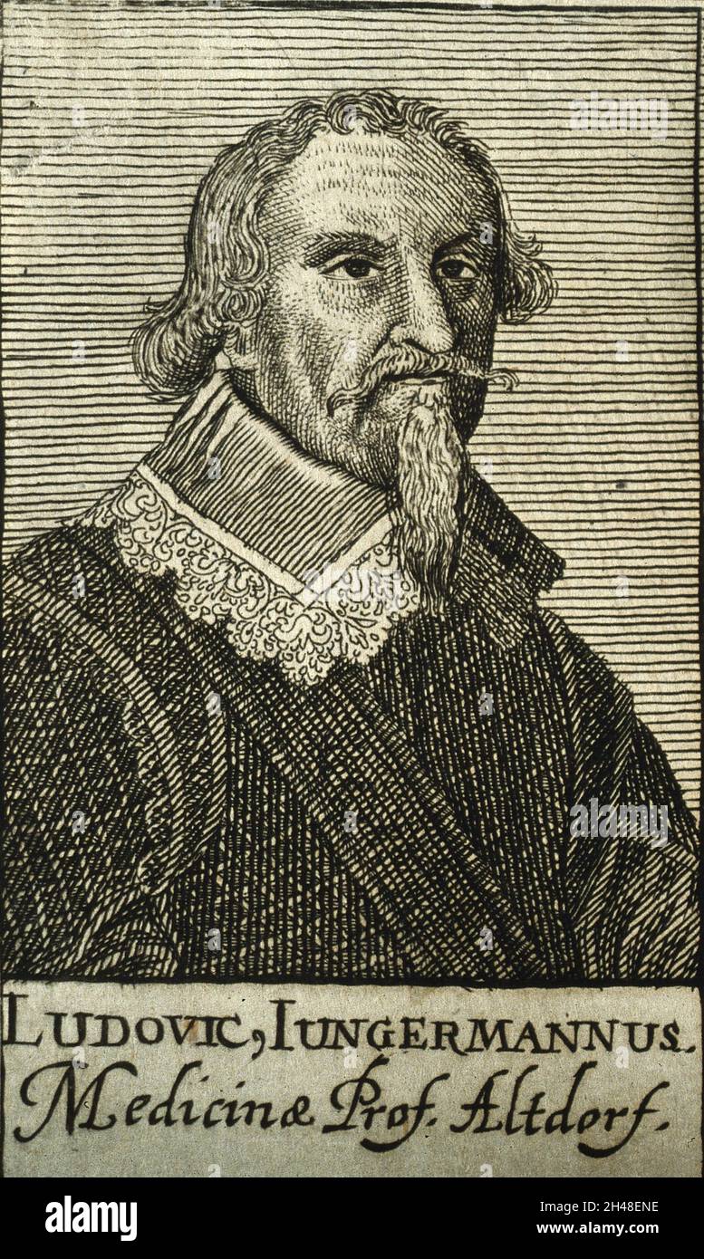 Ludovicus Jungermann. Line engraving, 1688 Stock Photo - Alamy