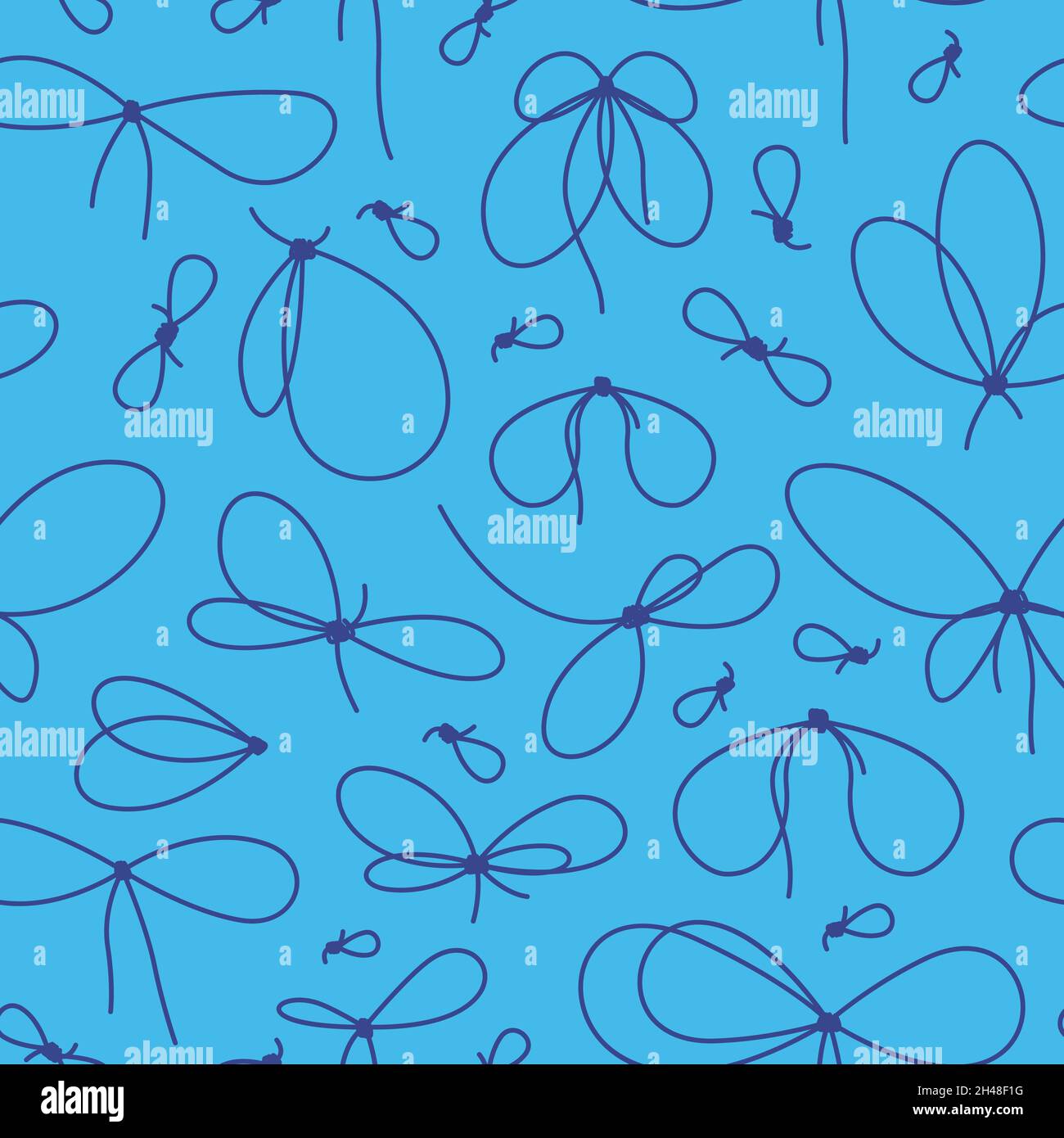 Bows pattern. Decorative loops illustration for textile design projects ...