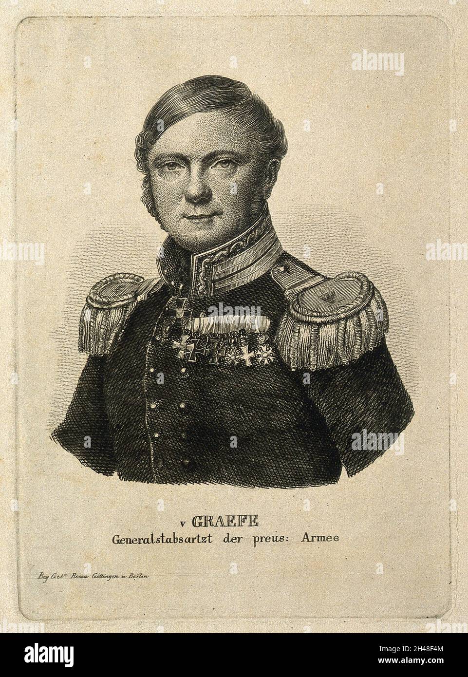 Carl Ferdinand von Graefe. Stipple engraving Stock Photo - Alamy