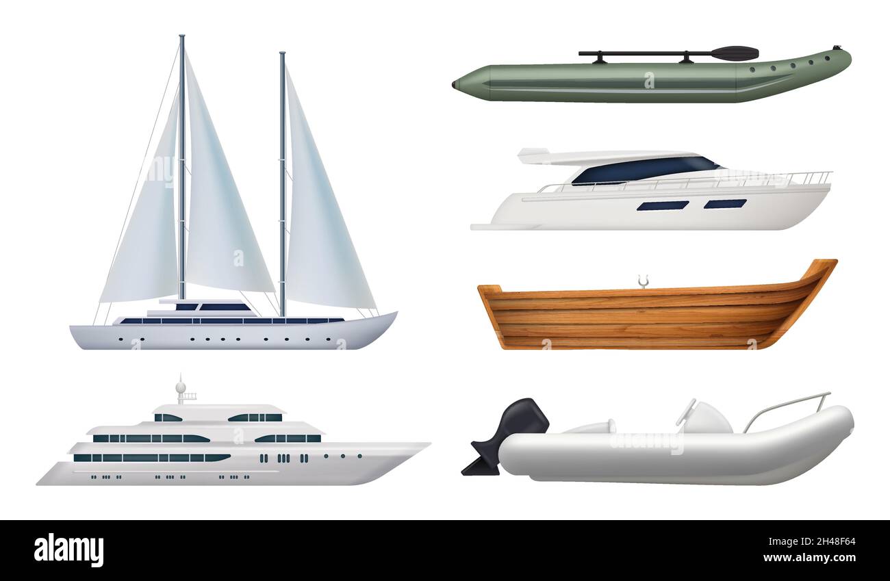 Sailing boats. Ocean transportation ship yacht for travellers decent ...