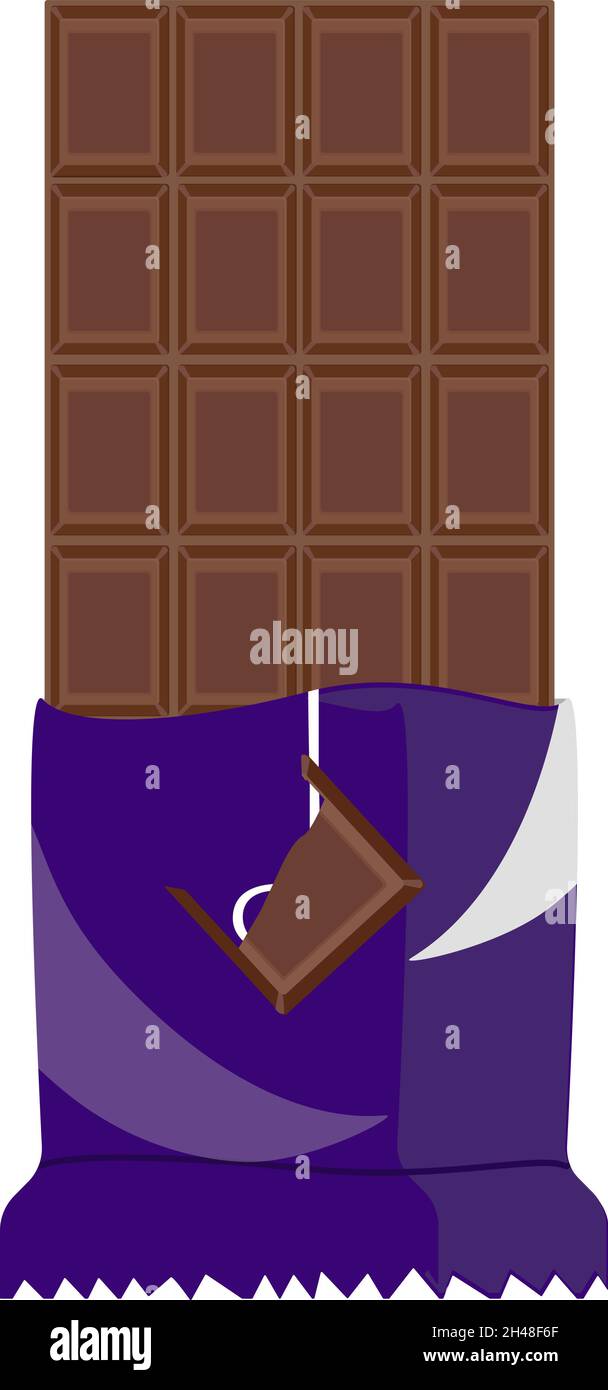 Wrapped chocolate bar hand Stock Vector Images - Alamy