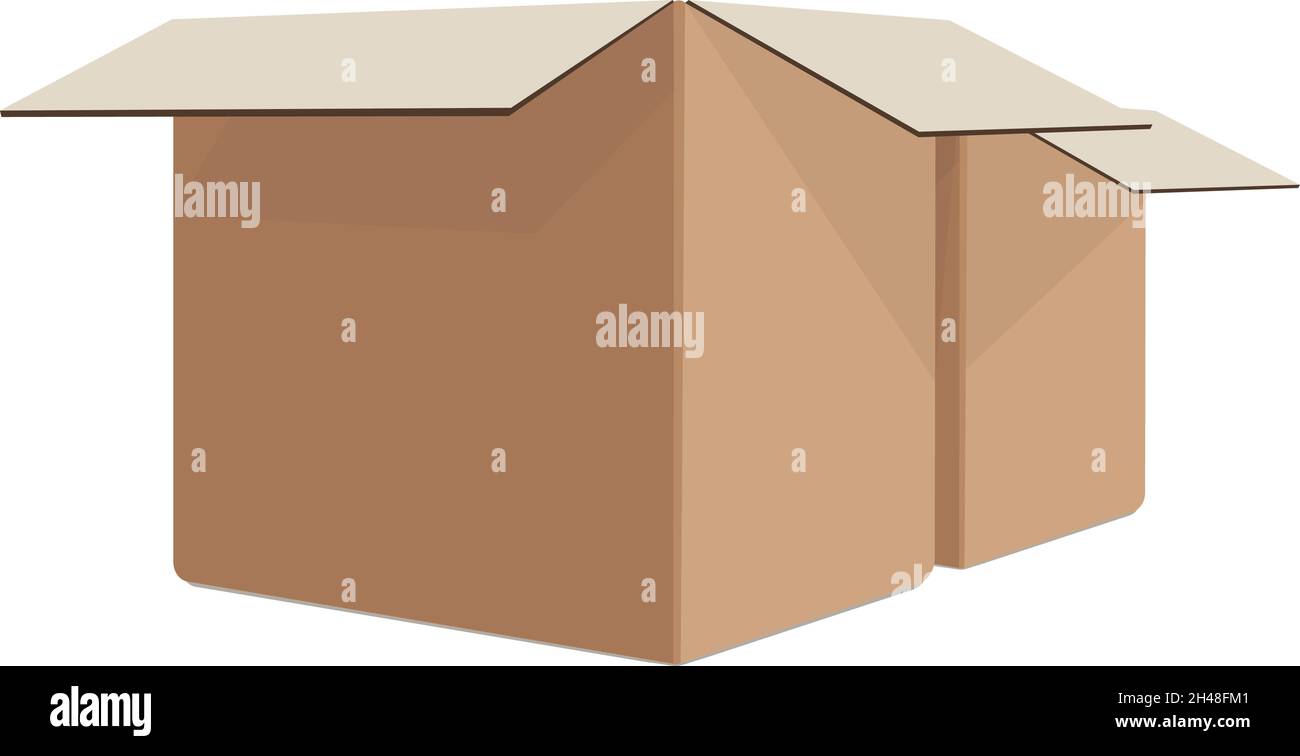 Open box, illustration, vector on a white background Stock Vector Image ...