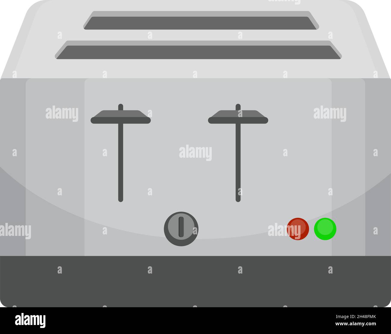 Bread toaster, illustration, vector on a white background Stock Vector ...