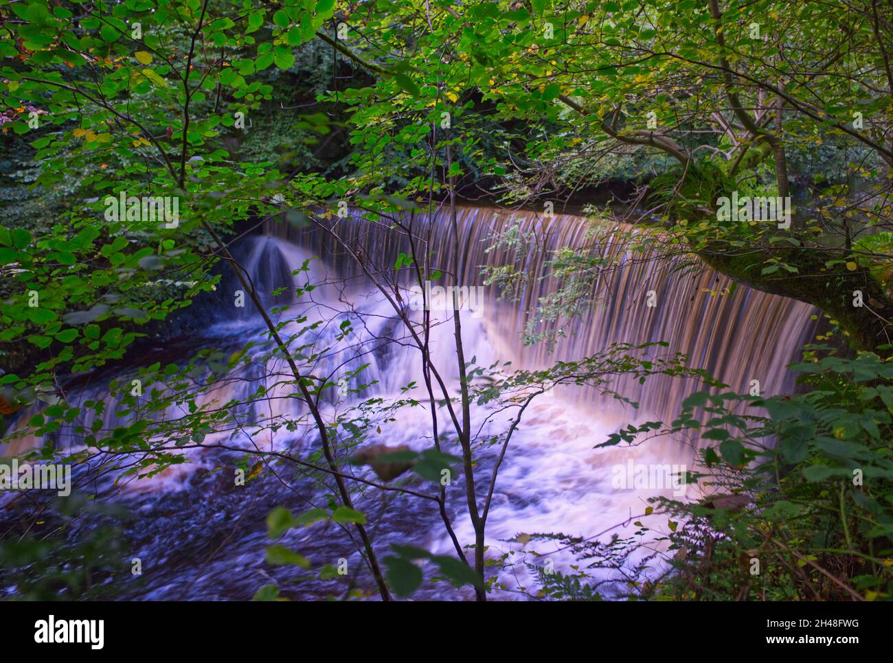 Caldermill Falls Waterfall Stock Photo - Alamy