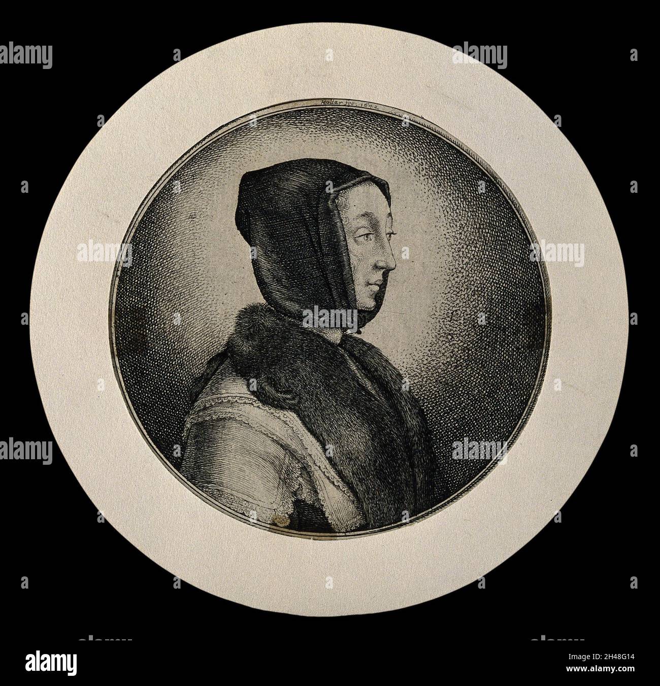 Venetia [Stelliana], wife of Sir Kenelm Digby. Etching by W. Hollar ...