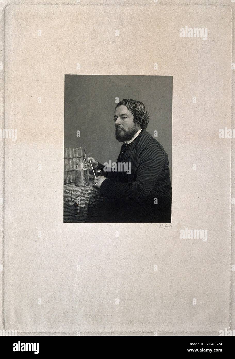 James Sheridan Muspratt. Stipple engraving by J. Le Conte after Feard & Beard Stock Photo - Alamy