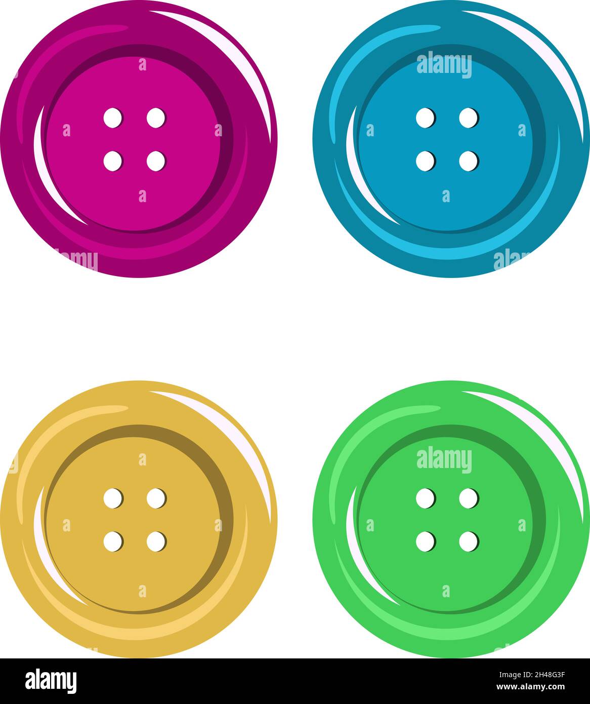 Colorful buttons, illustration, vector on a white background Stock ...