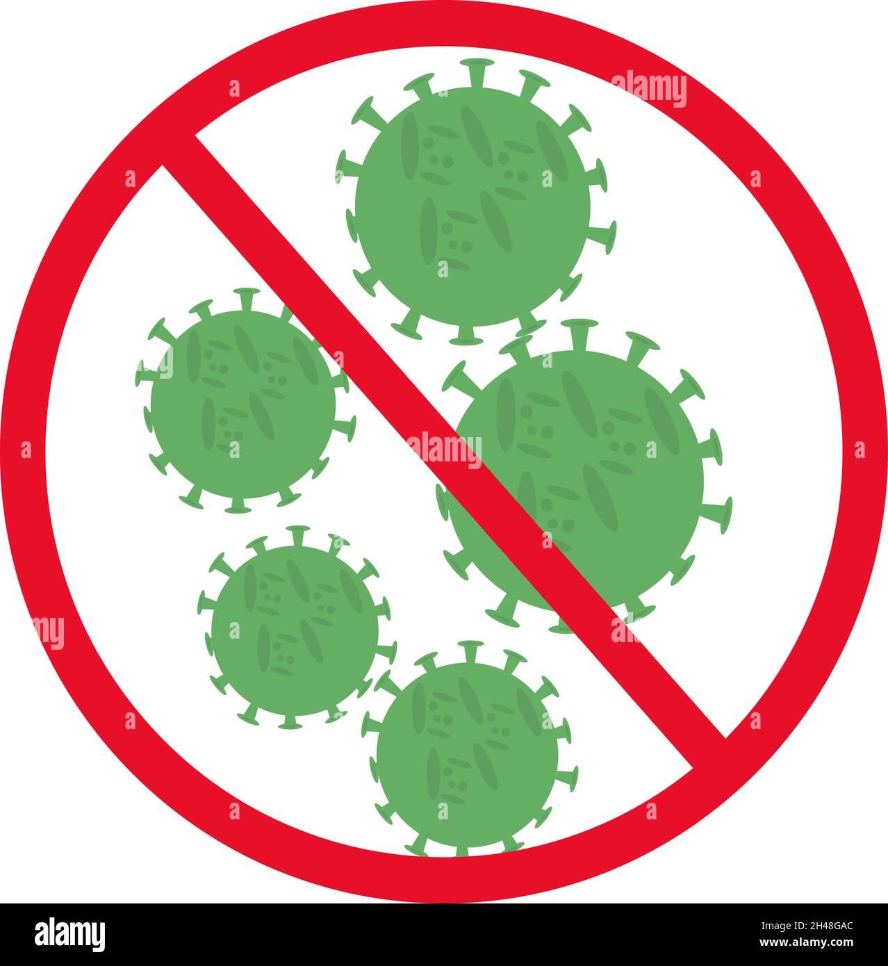 Stop corona virus, illustration, vector on a white background Stock ...