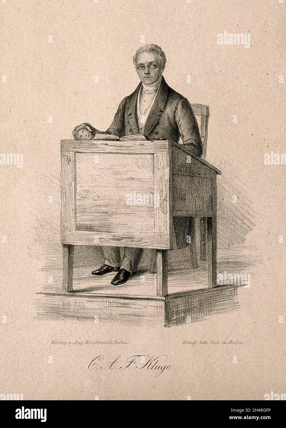 Karl Alexander Ferdinand Kluge. Lithograph Stock Photo - Alamy