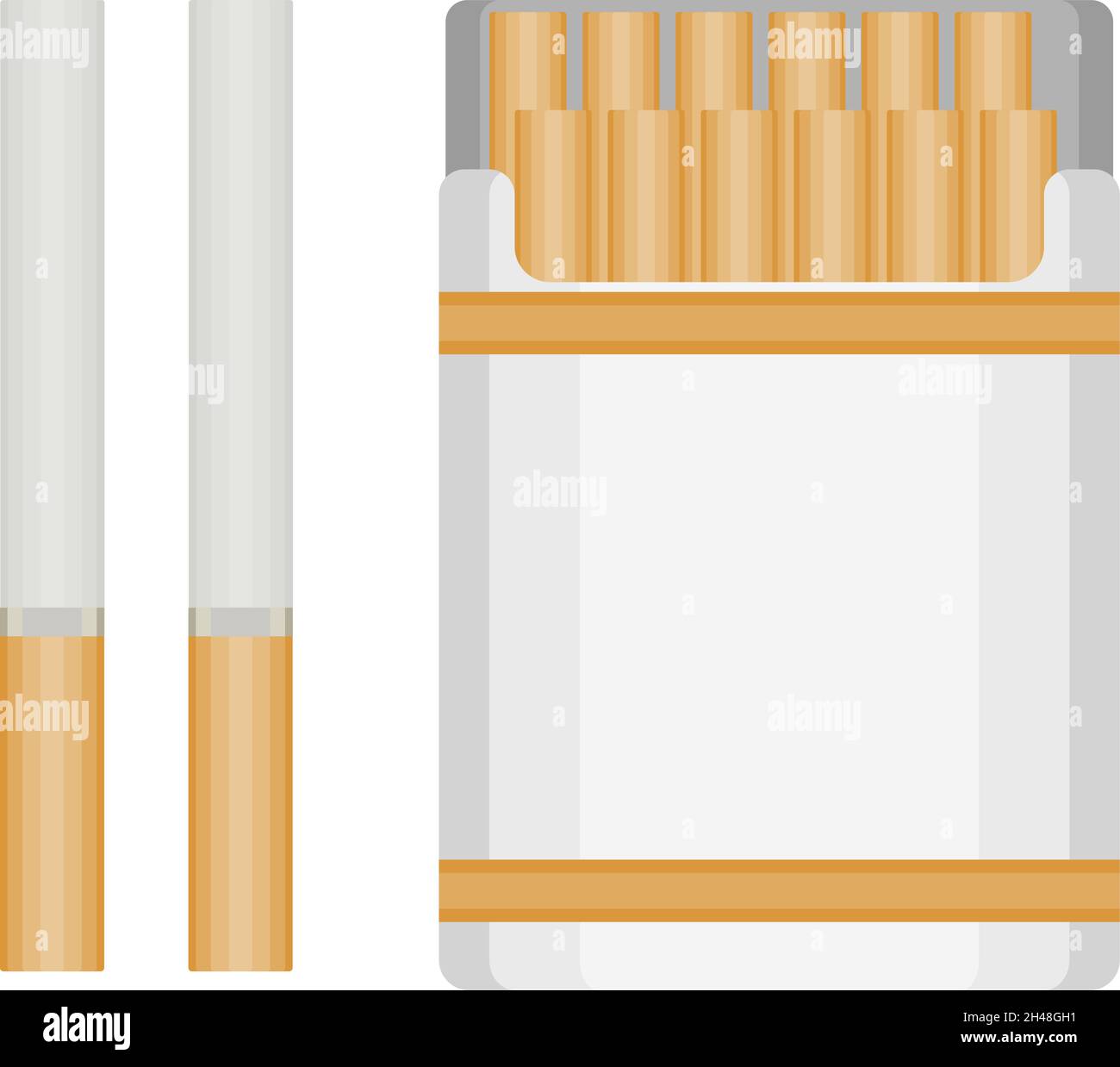 Pack of cigarettes, illustration, vector on a white background Stock ...