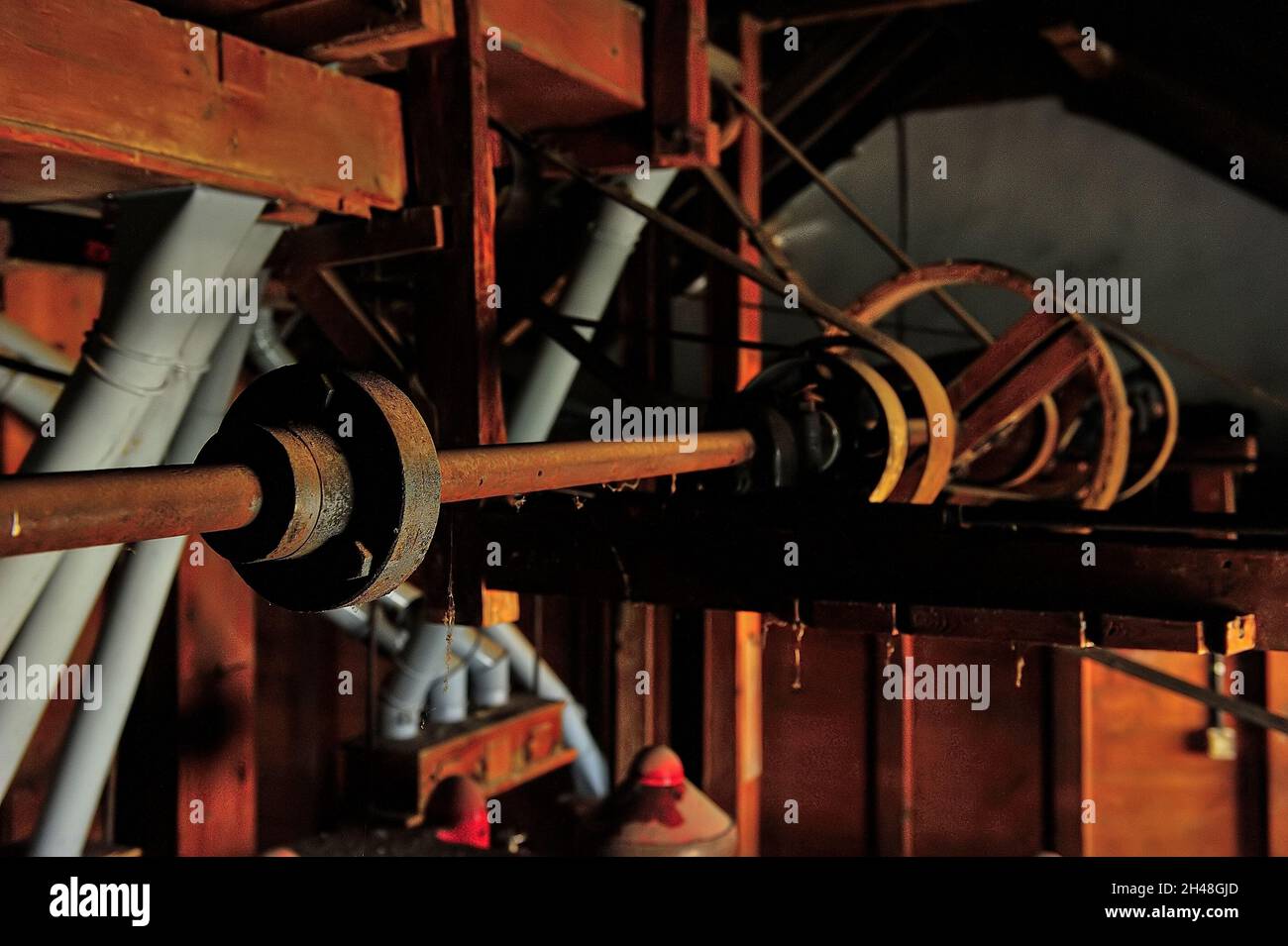 Old mills to process wheat in Spain Stock Photo - Alamy