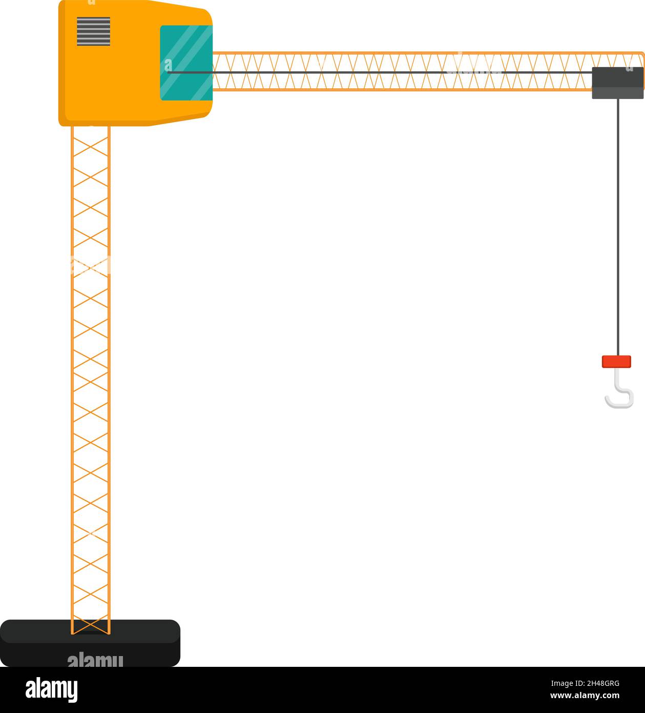 Crane on large construction Stock Vector Images - Alamy