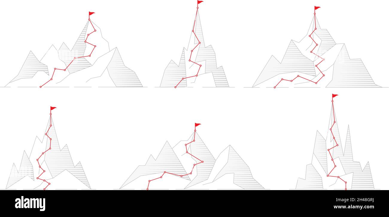 Route to mountain. Business activity concept pictures successful ...