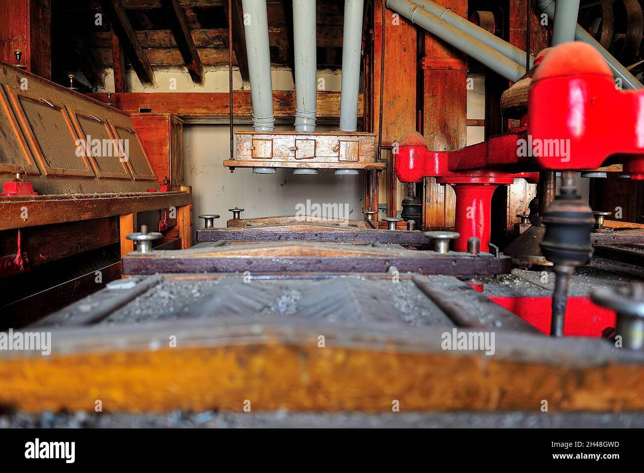 Old mills to process wheat in Spain Stock Photo - Alamy