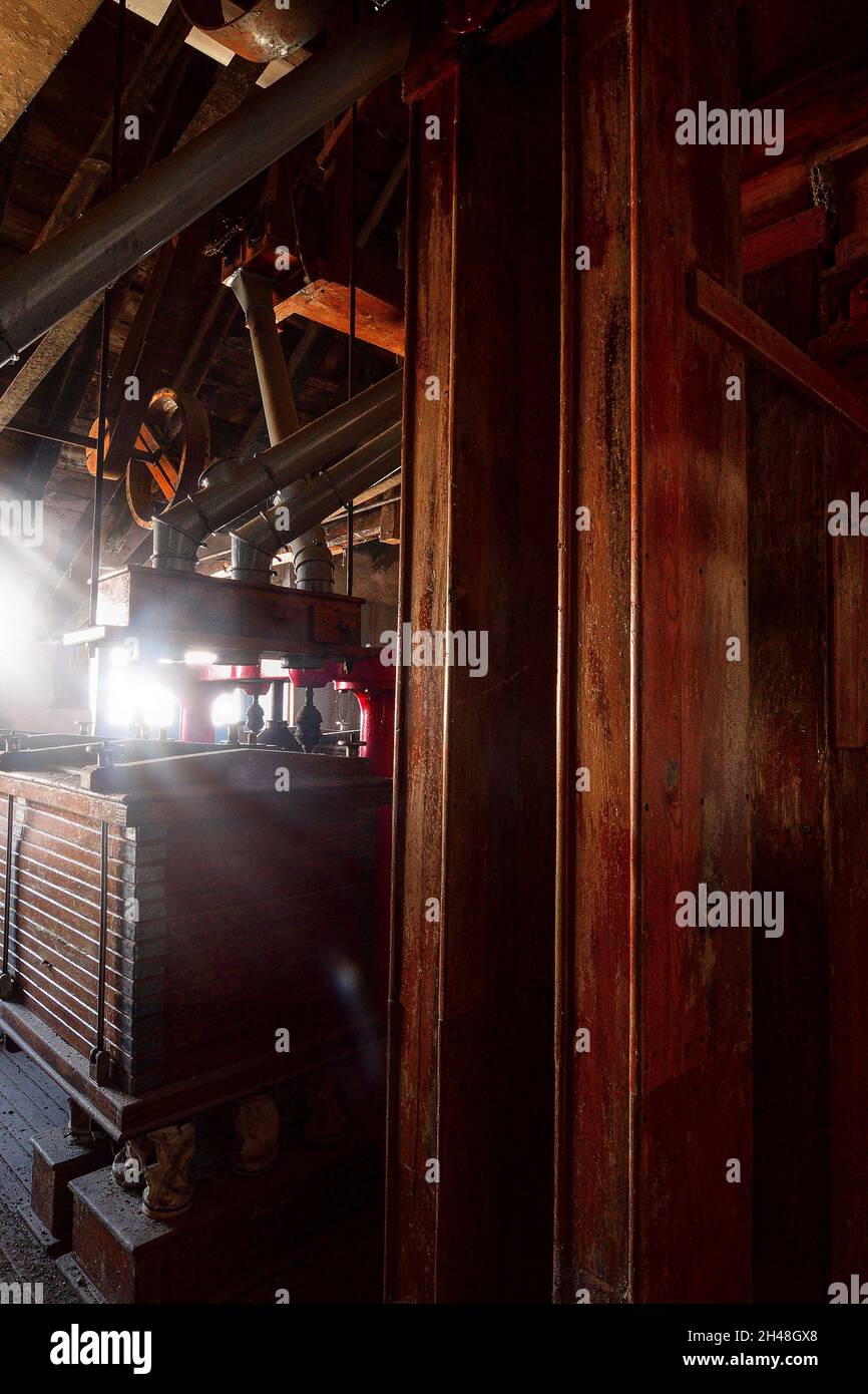 Old mills to process wheat in Spain Stock Photo - Alamy