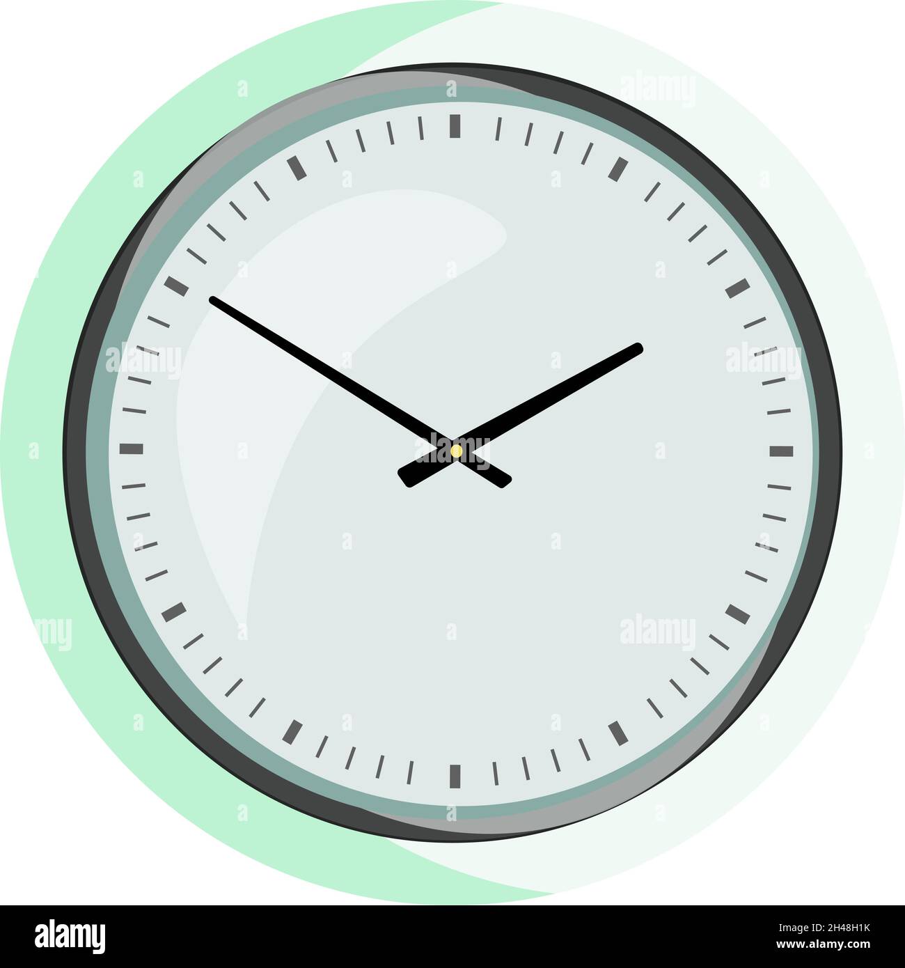 Wall clock, illustration, vector on a white background Stock Vector ...