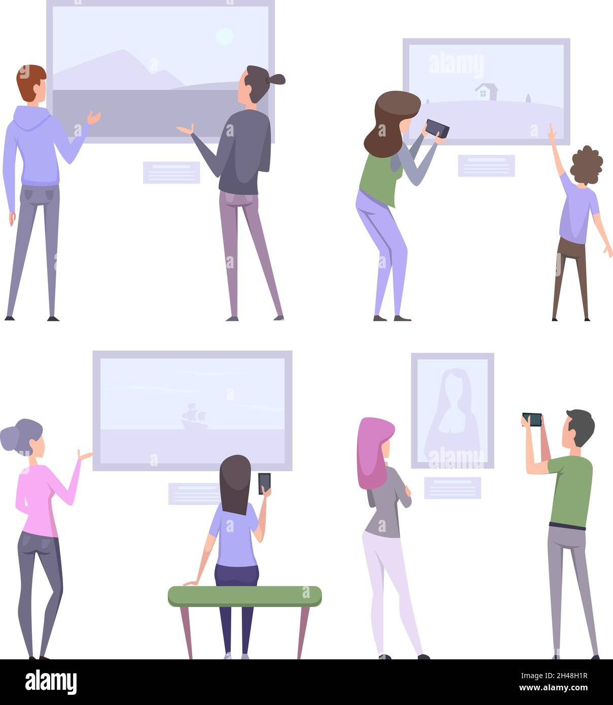 View people on museum Cut Out Stock Images & Pictures - Alamy