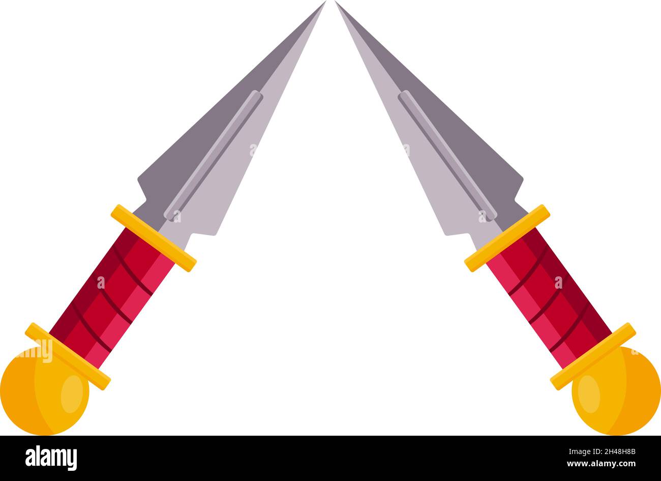 Small dagger, illustration, vector on a white background Stock Vector ...