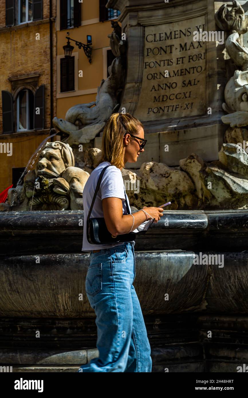 Piazza Navona is one of the most famous monumental squares in Rome ...