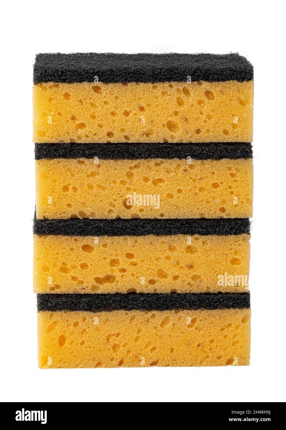 Stack of kitchen sponges isolated on white background Stock Photo - Alamy
