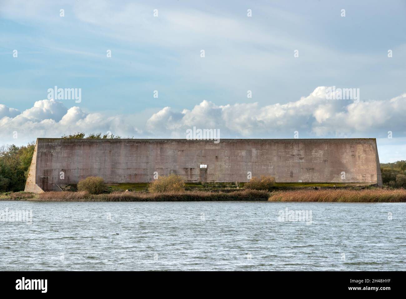 Dungeness, October 30th 2021: World War 2 sound mirrors at Denge, near ...