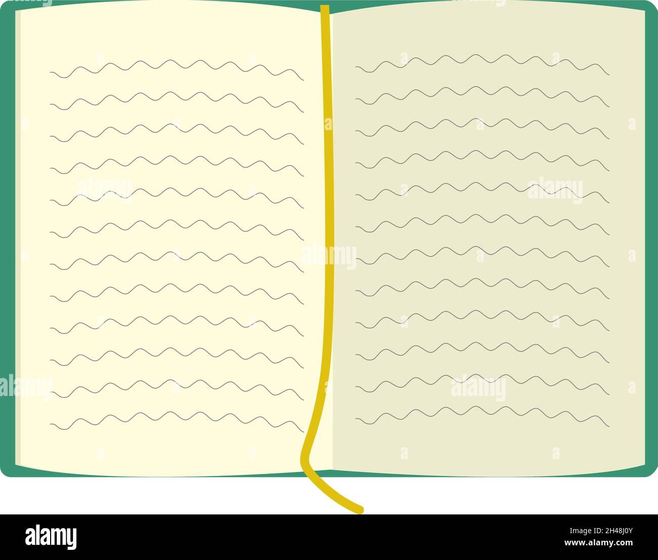 Open diary, illustration, vector on a white background Stock Vector ...