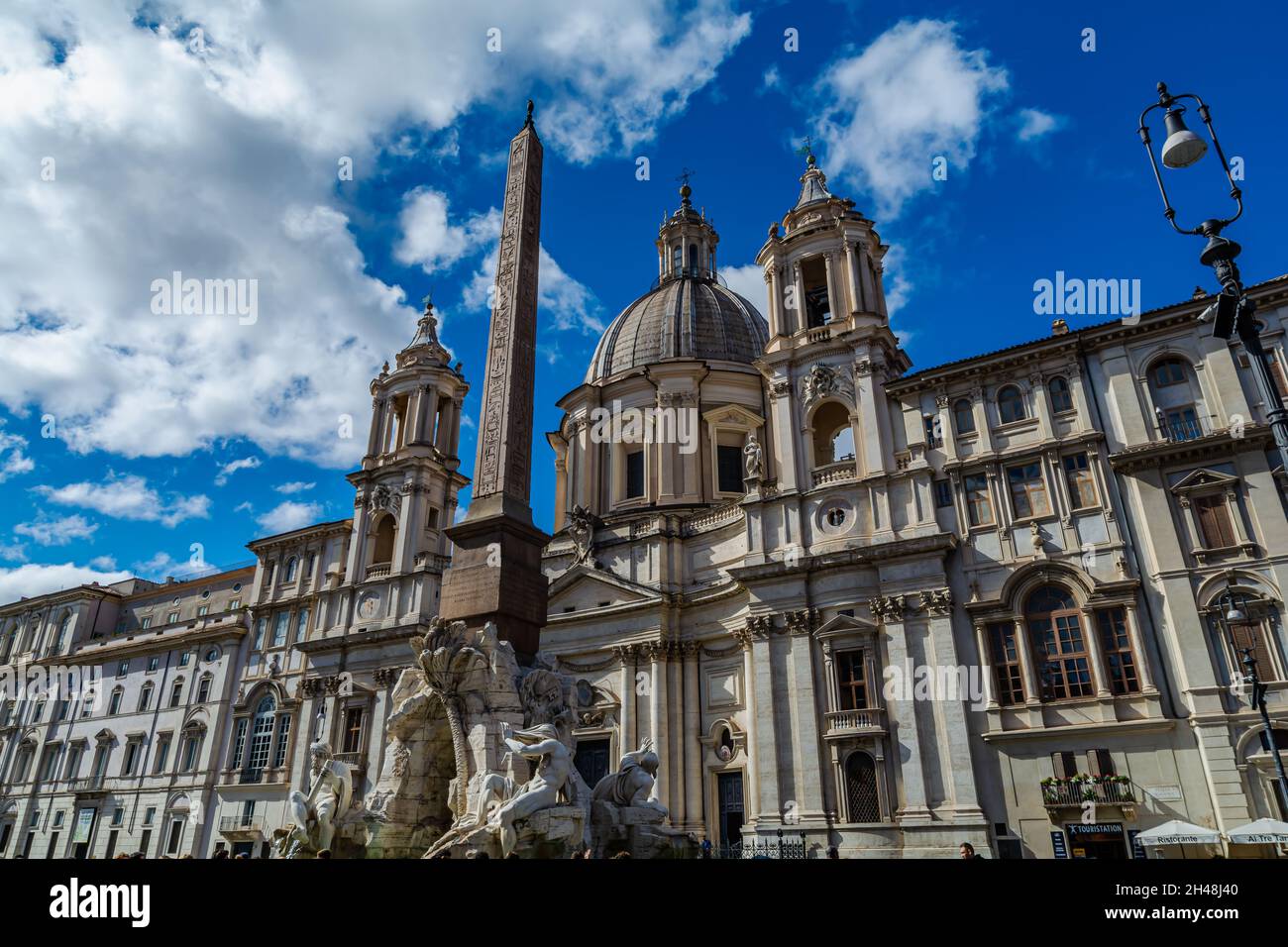 Piazza Navona is one of the most famous monumental squares in Rome ...