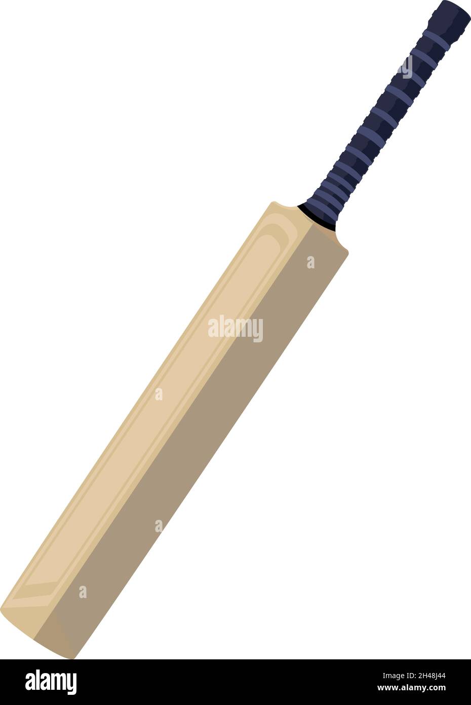 Cricket bat, illustration, vector on a white background Stock Vector ...