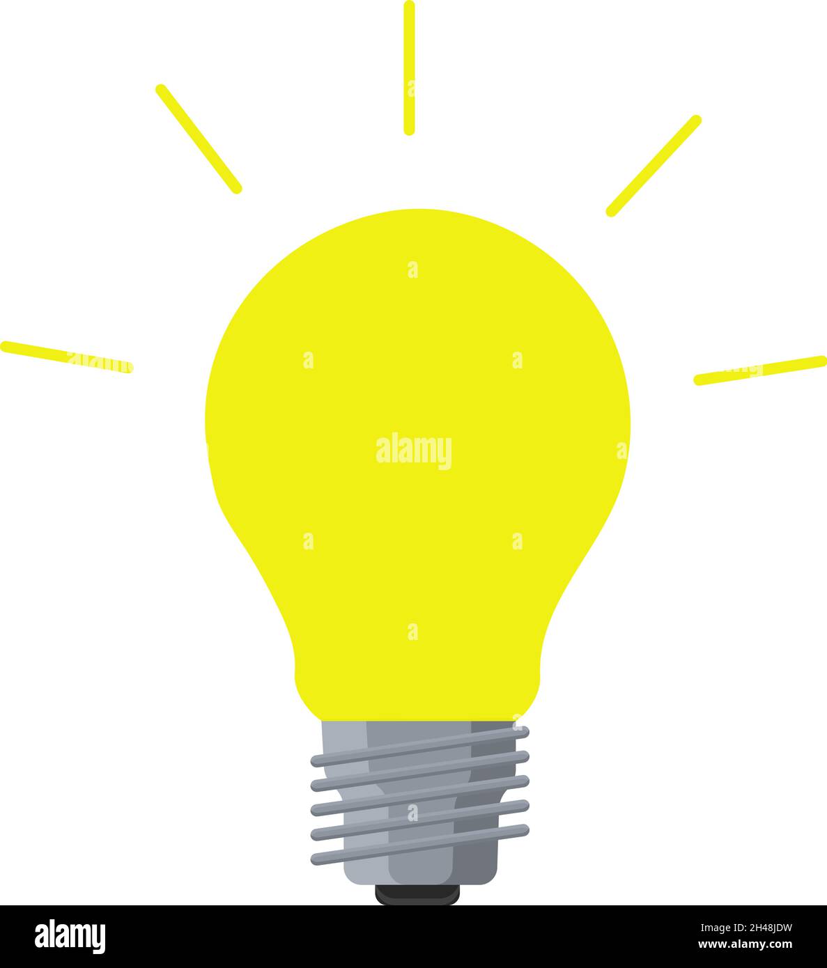 Lighting bulb, illustration, vector on a white background Stock Vector ...