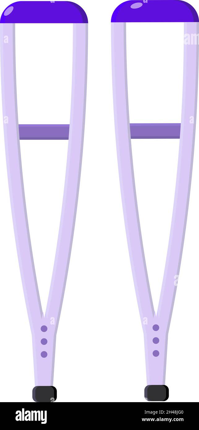 Crutches, illustration, vector on a white background Stock Vector Image ...