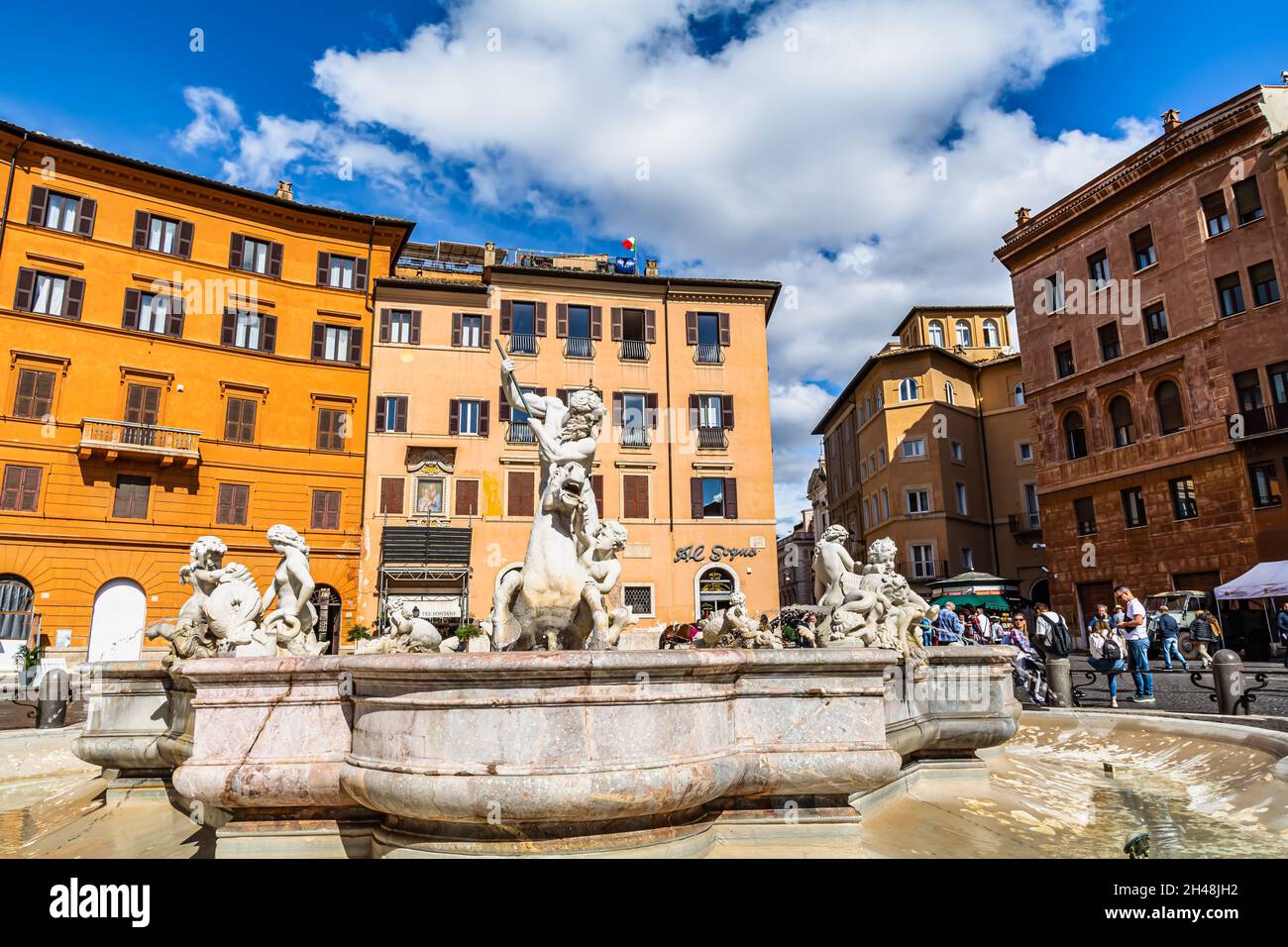 Piazza Navona is one of the most famous monumental squares in Rome ...
