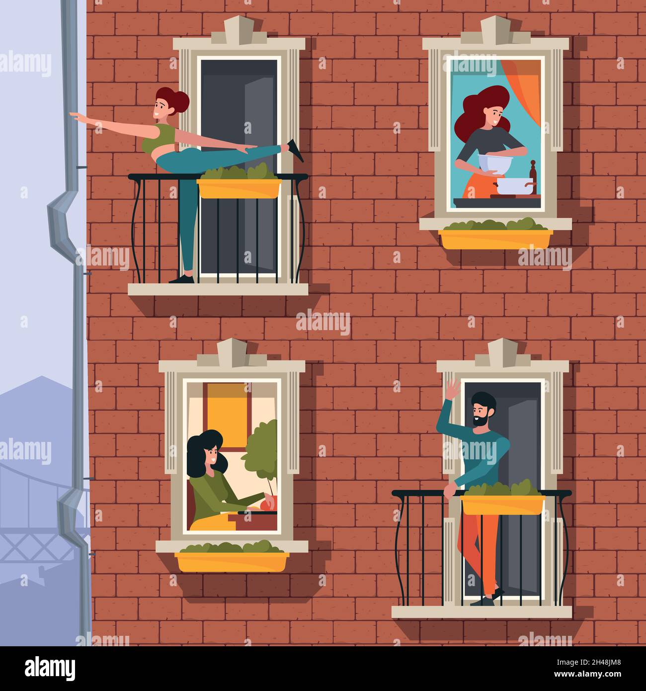 Home facade window. Outdoor views for buildings modern apartments ...