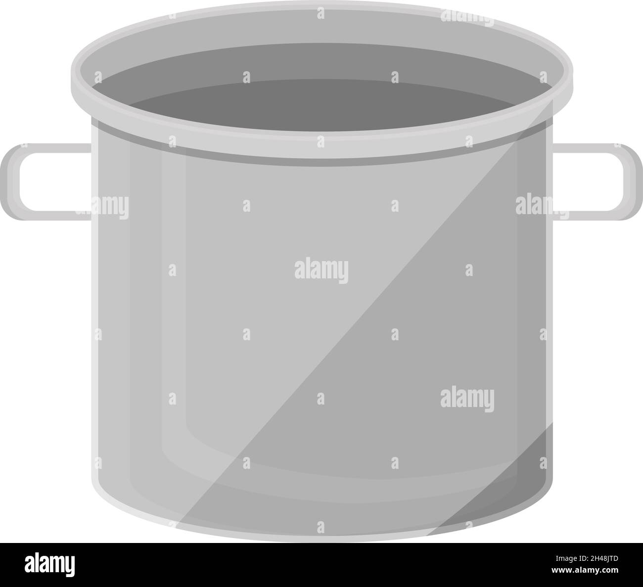 Cooking pot, illustration, vector on a white background Stock Vector ...