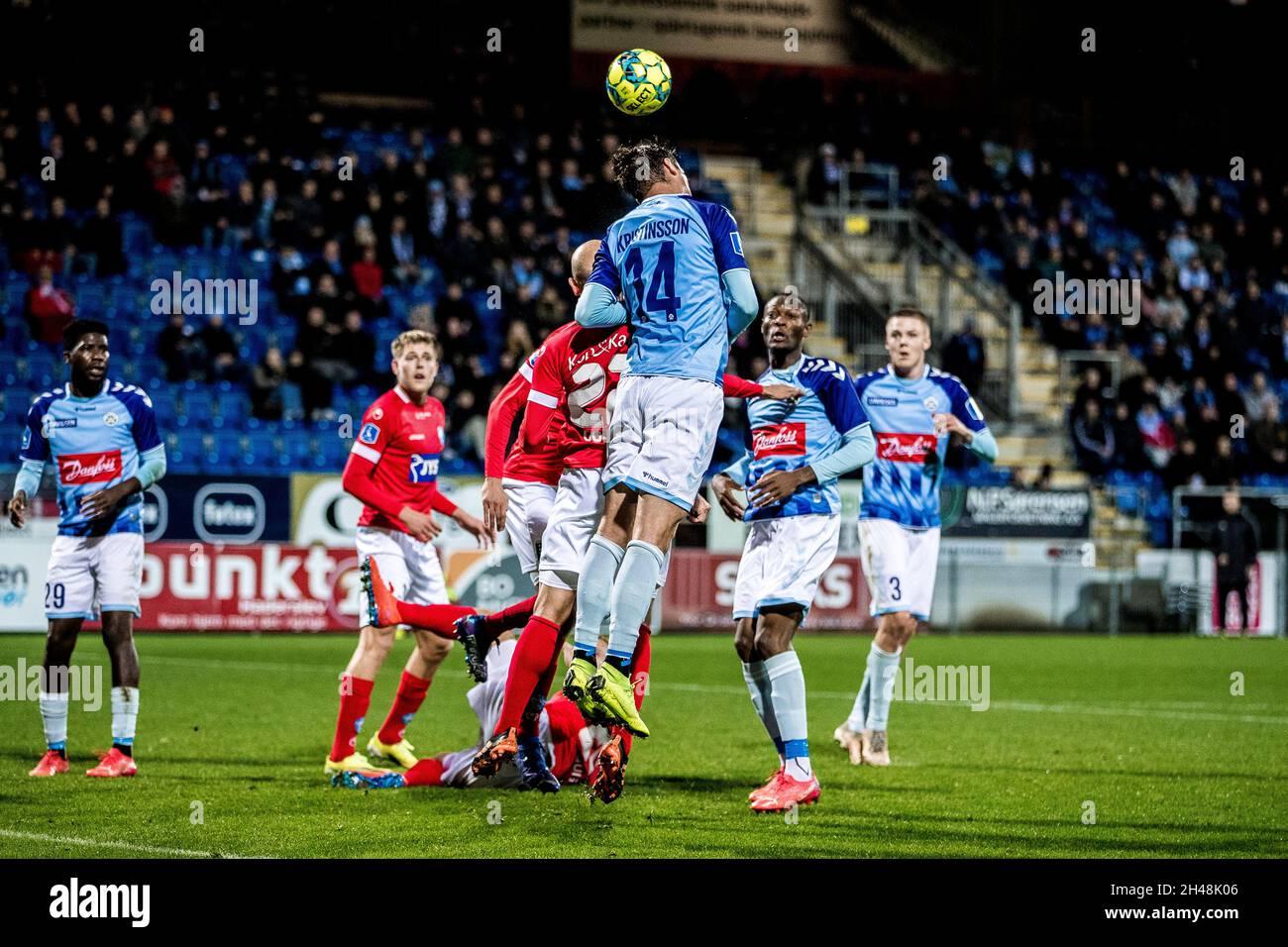Haderslev, Denmark. 31st Oct, 2021. Kristofer Kristinsson (14) of ...
