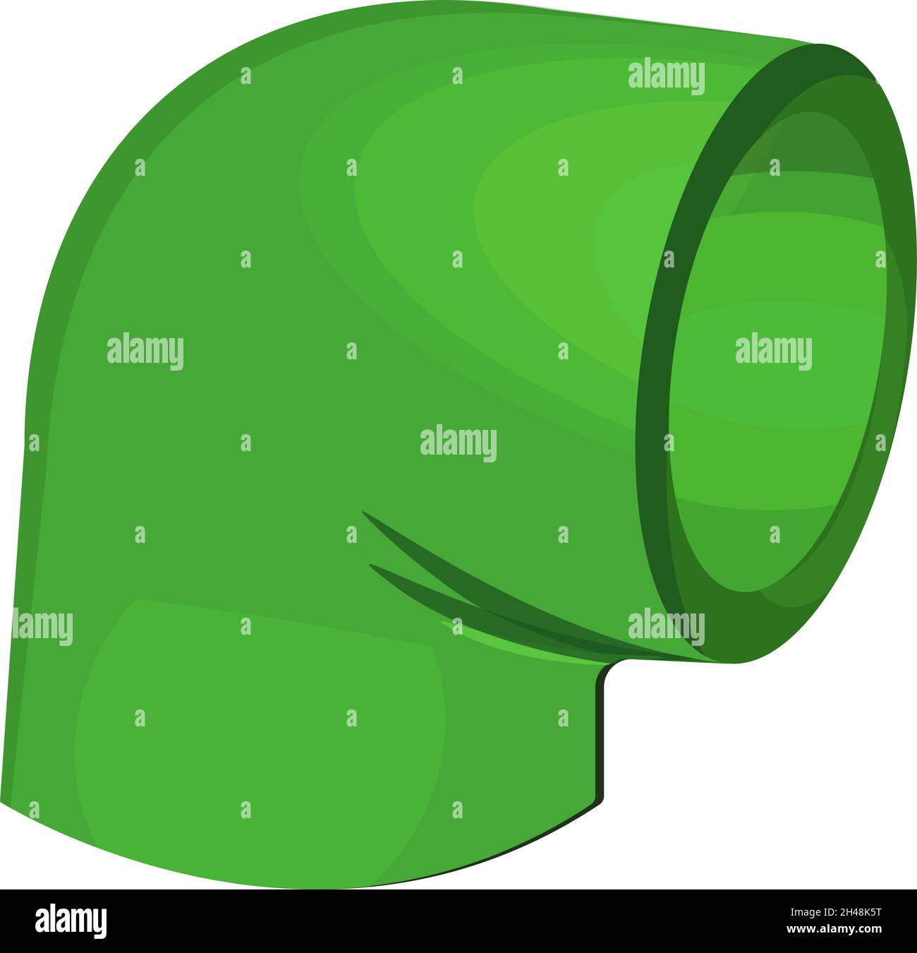 Elbow pipe, illustration, vector on a white background Stock Vector ...